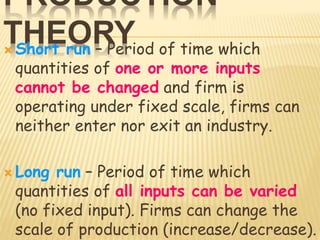 Production function | PPTX | Business | Business and Finance