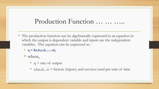 Production function | PPTX