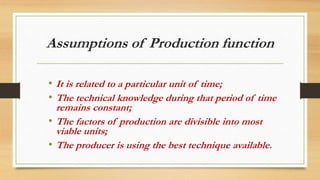 Production function | PPTX