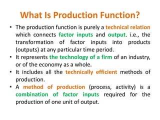 Production function.pptxjfjfnvndnfjffnfnfjfjf | PPT