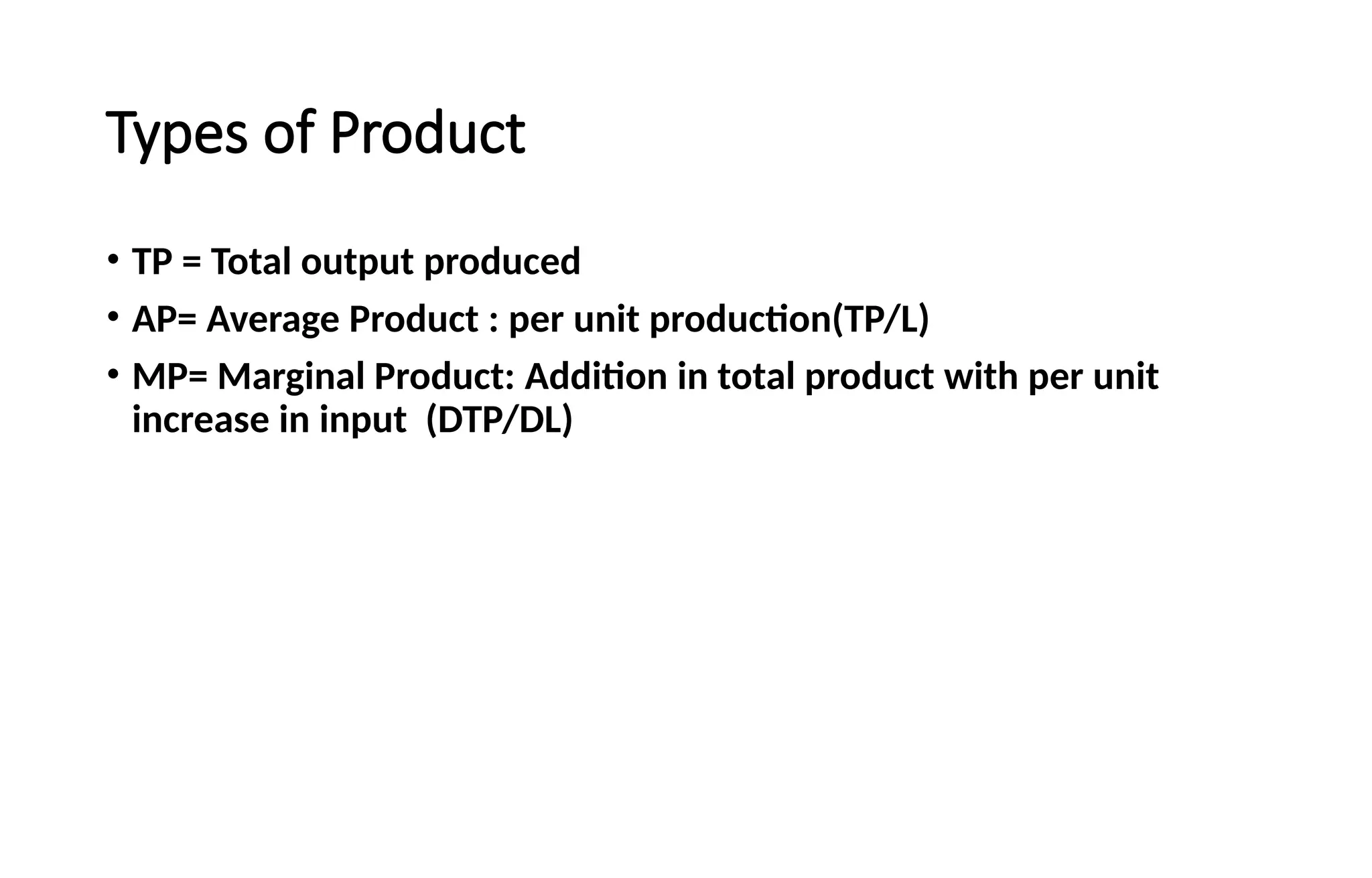 Production Function Pptx A Production Function Ppt