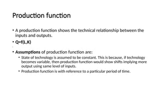 Production Function.pptx A production function . | PPT