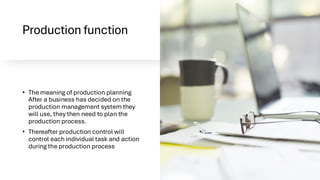 PRODUCTION FUNCTION BUSINESS STUDIES GRADE 11 | PDF