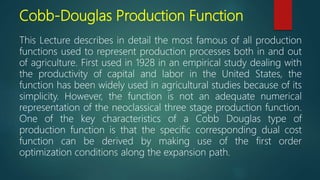 Production function analysis | PPTX