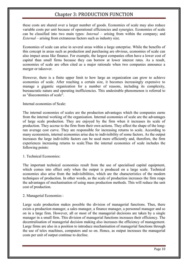 Production function [ management ] | PDF