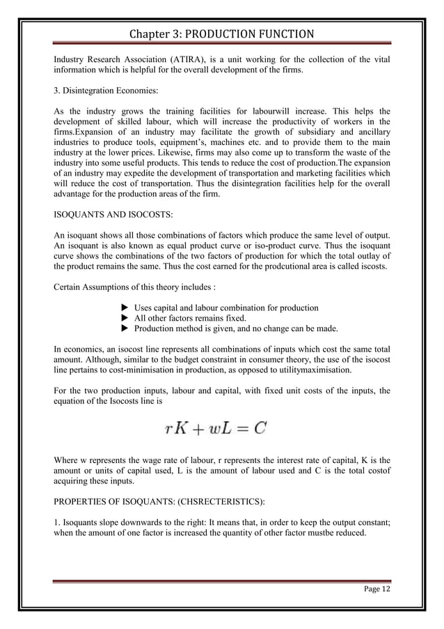 Production function [ management ] | PDF