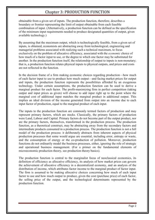 Production function [ management ] | DOCX | Business | Business and Finance