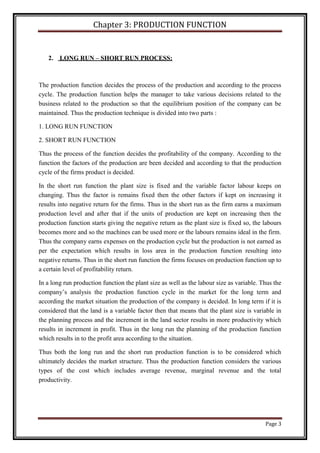 Production function [ management ] | DOCX | Business | Business and Finance