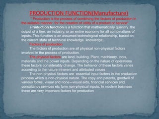 Production function omp pt 33 | PPT