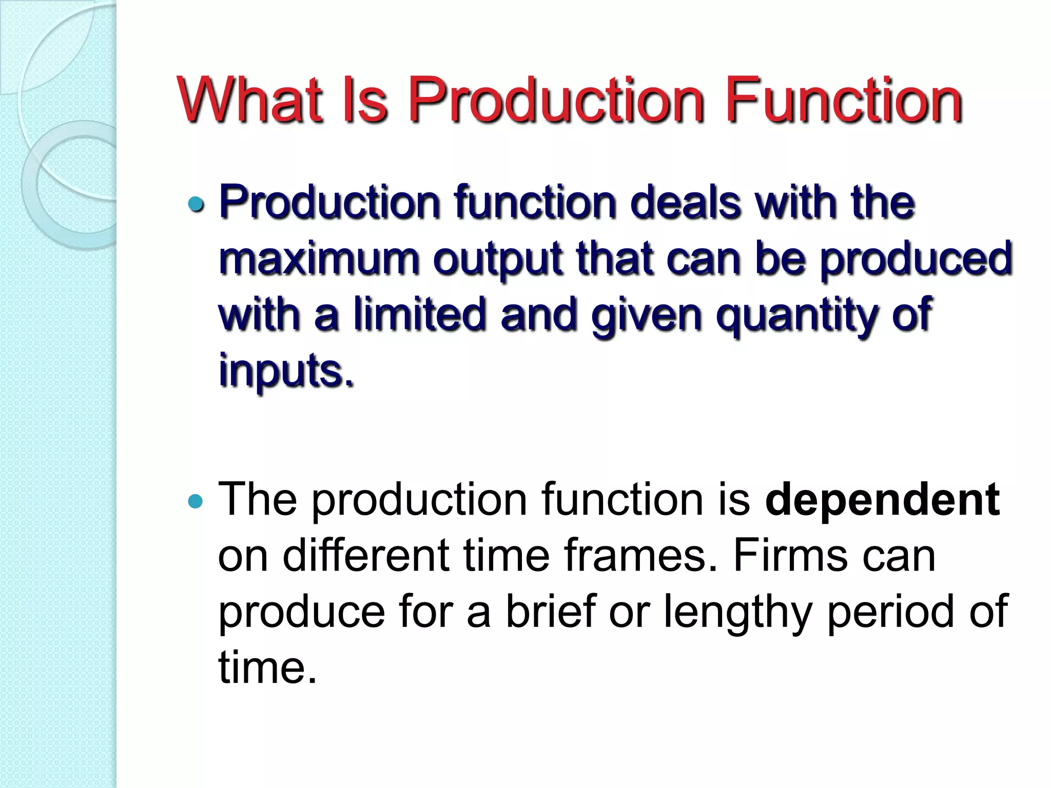 Production function | PPT