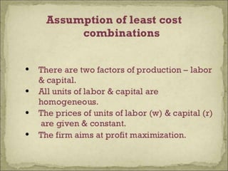 Production funtion Least cost Combination | PPTX