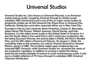 Production houses | PPT