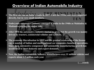 Production in automobile industry | PPTX