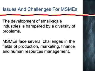 Production Issues in MSMEs | PPT