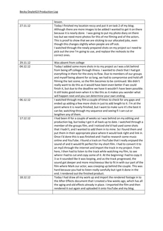 Production log | DOCX