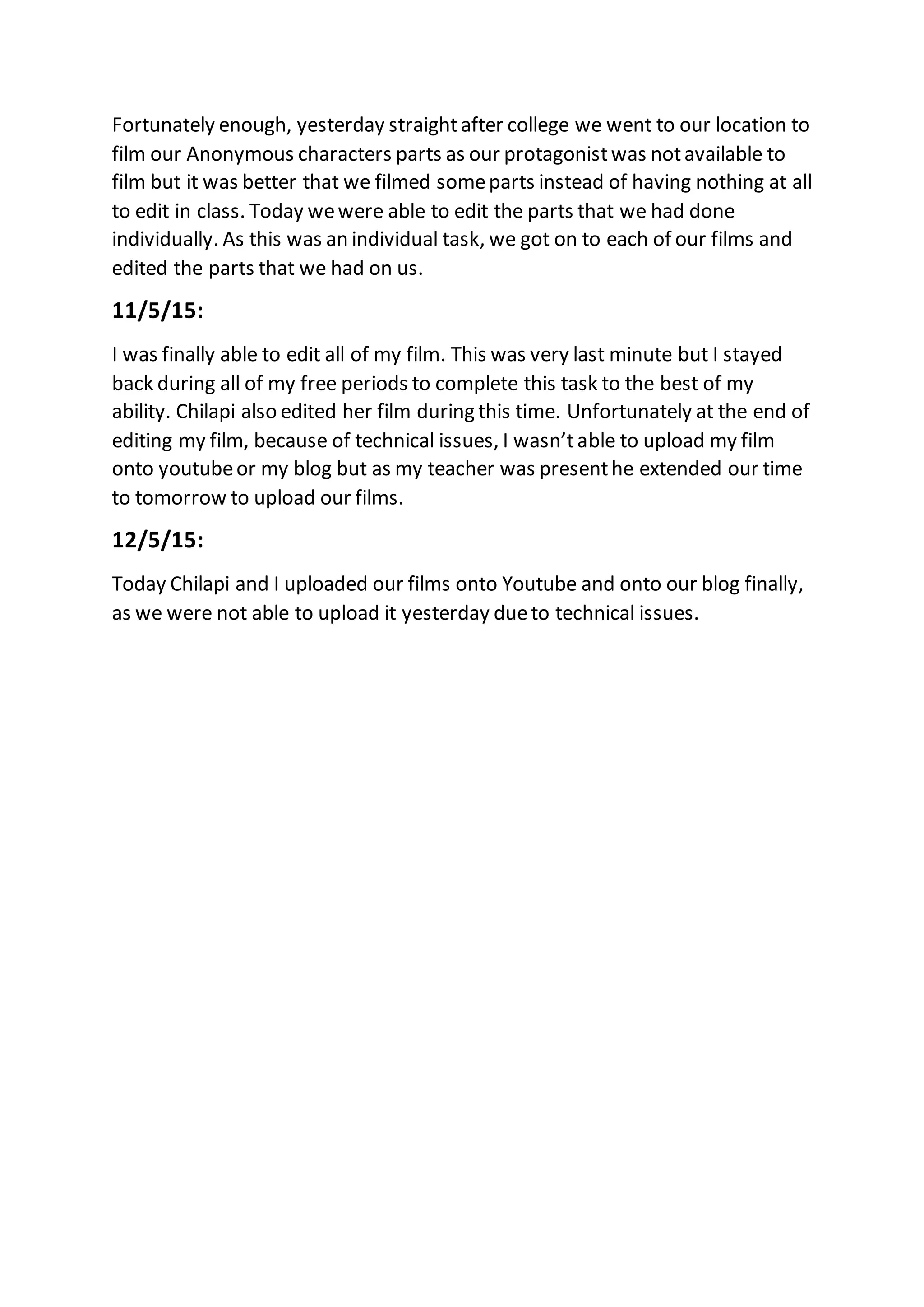 Production Log Pdf
