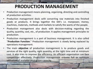 Production management | PPTX