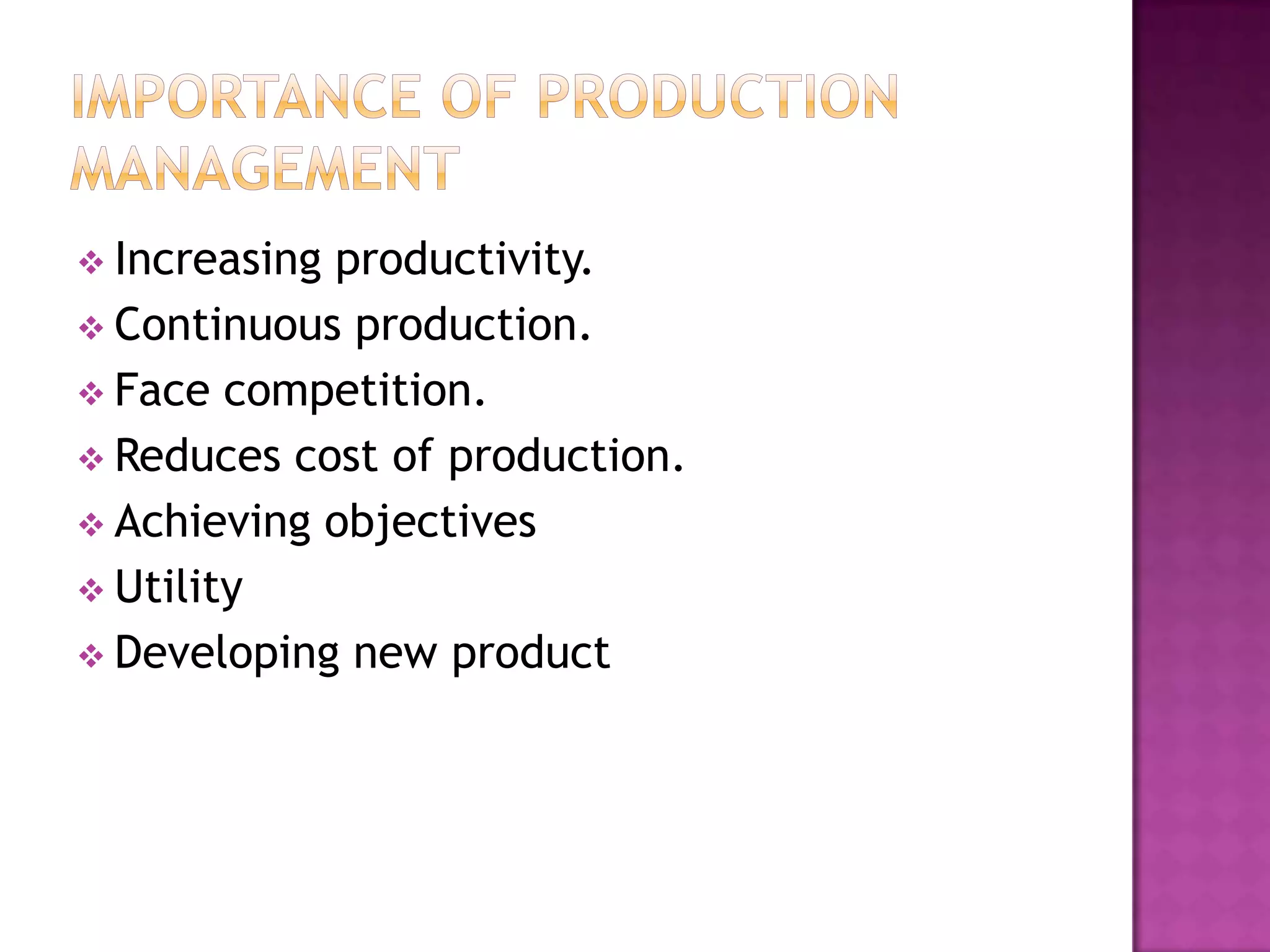 Production management | PPTX