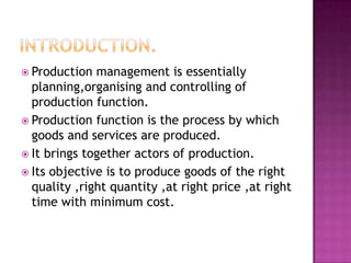 Production management | PPTX