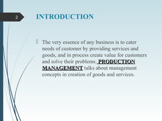 Production management | PPT