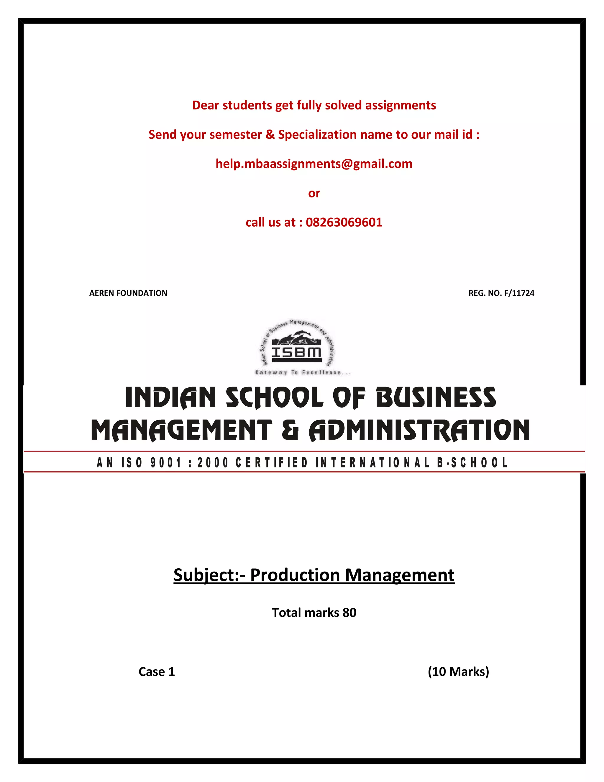 Production management | PDF