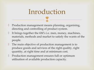 Production management | PPT