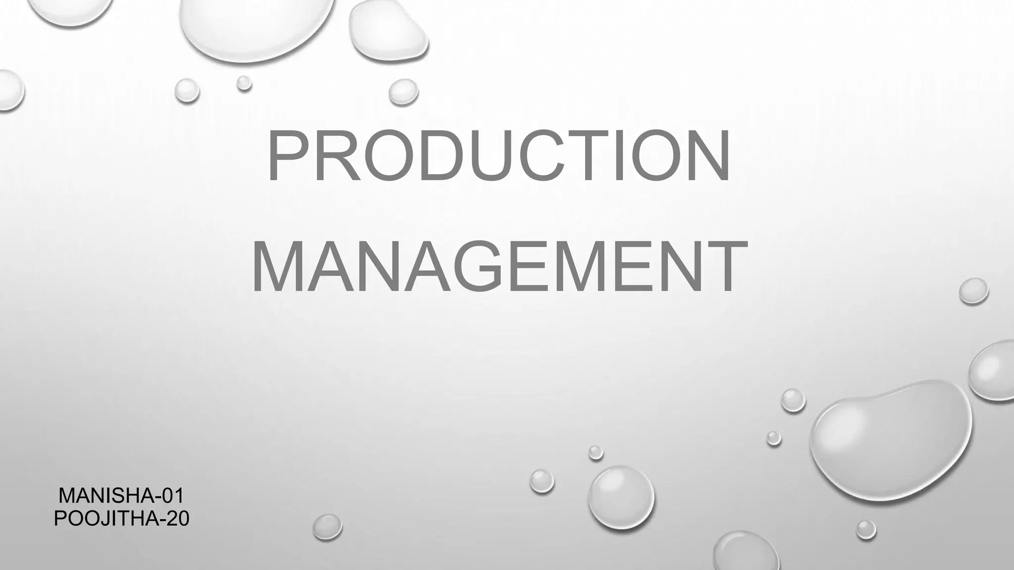 Production management | PPTX