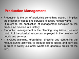 Production management | PPTX