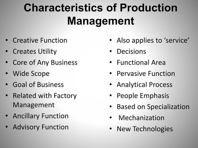 Production management | PPTX