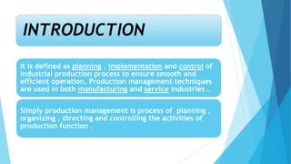 Production management | PPTX