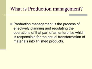 Production management | PPT