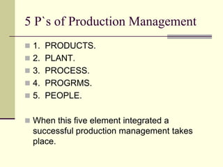 Production management | PPT