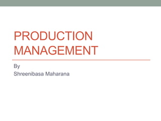 Production management | PPT
