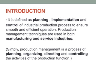 Production management | PPT