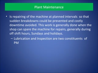 Reliability and Maintenance in production Management | PPT