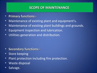 Reliability and Maintenance in production Management | PPT