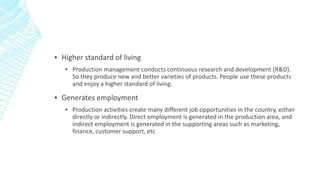 Production Management with it's objectives and functions | PPT