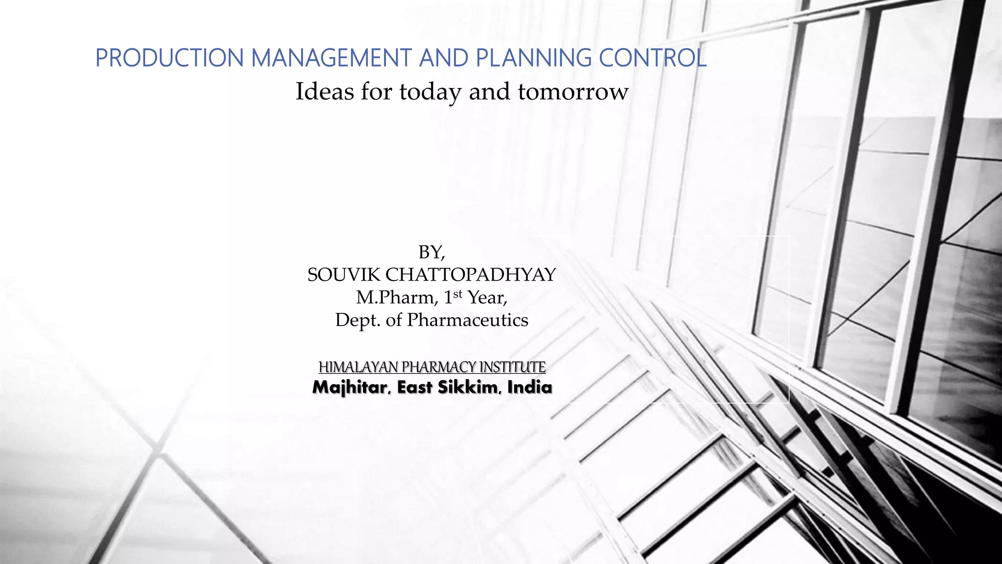 Production management ppt | PPTX