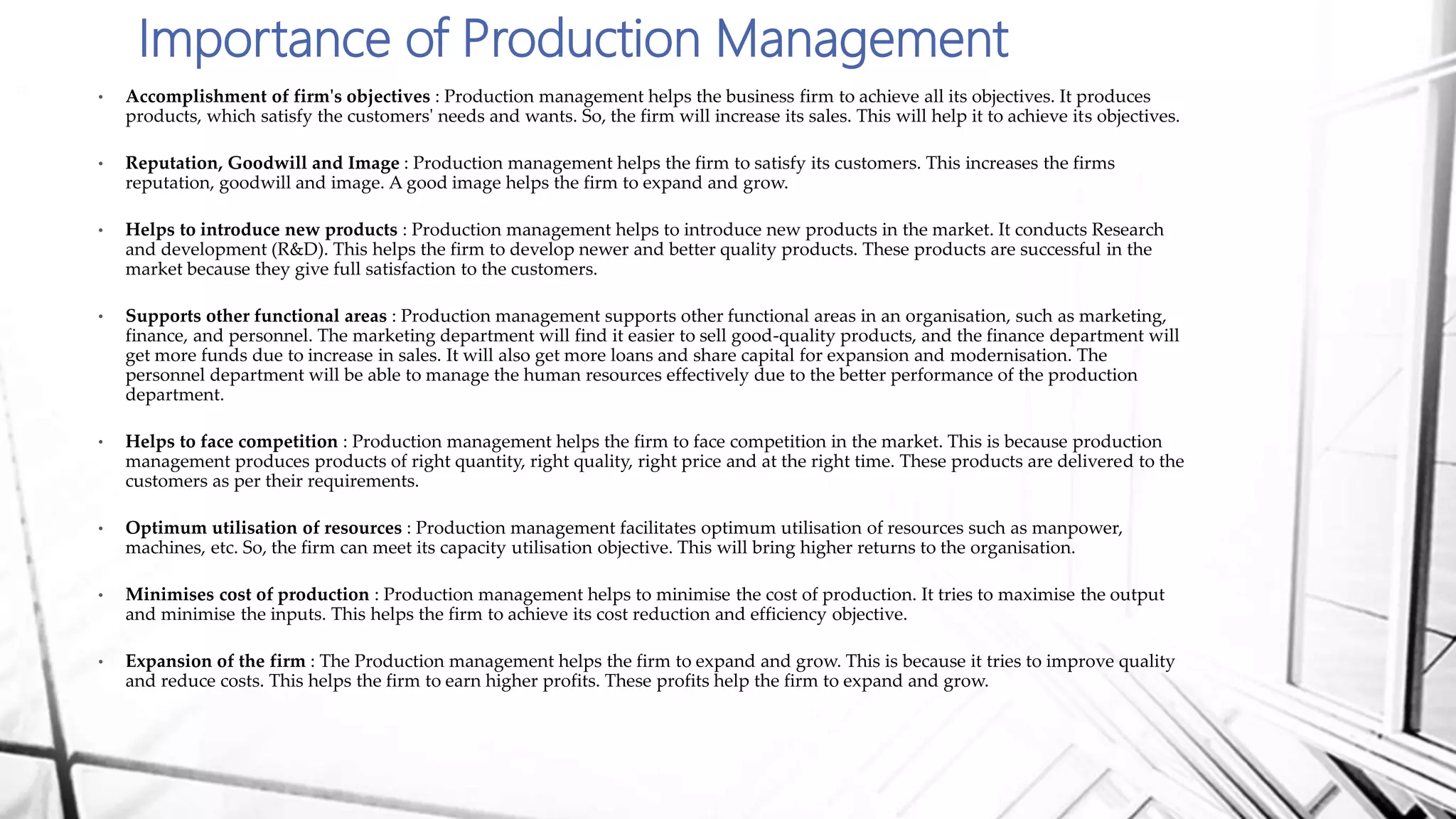 Production management ppt | PPTX