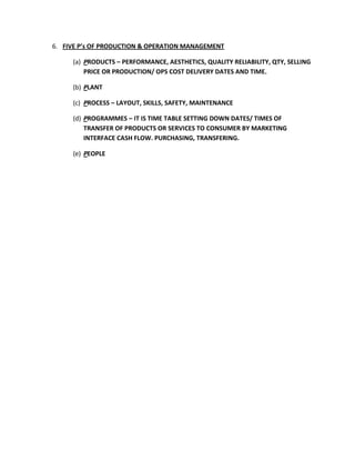 Production management term paper | PDF