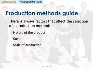 Operation Management: Production Methods | PDF