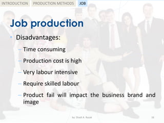 Operation Management: Production Methods | PDF