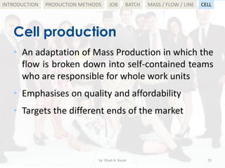 Operation Management: Production Methods | PDF