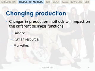 Operation Management: Production Methods | PDF