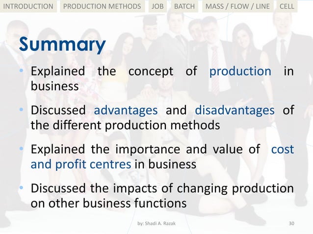 Operation Management: Production Methods | PPT