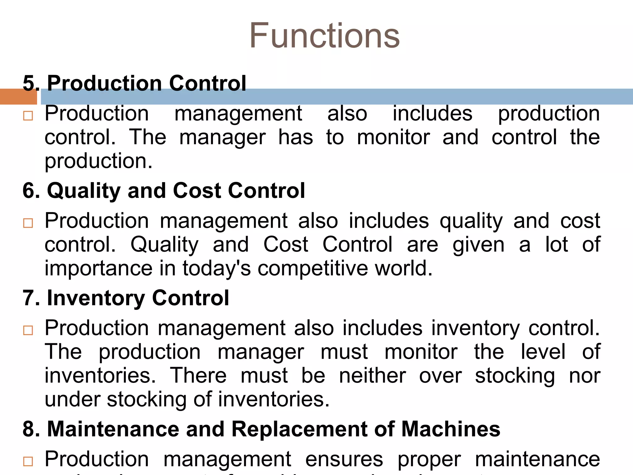 Production mgmt | PPTX