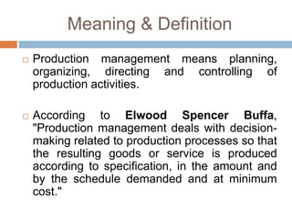 Production mgmt | PPTX