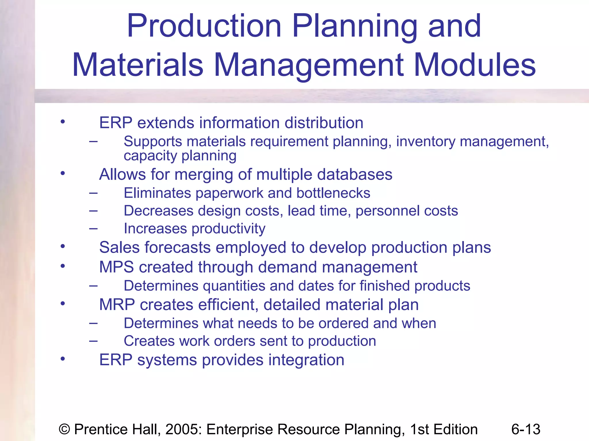 Production module in erp | PPT