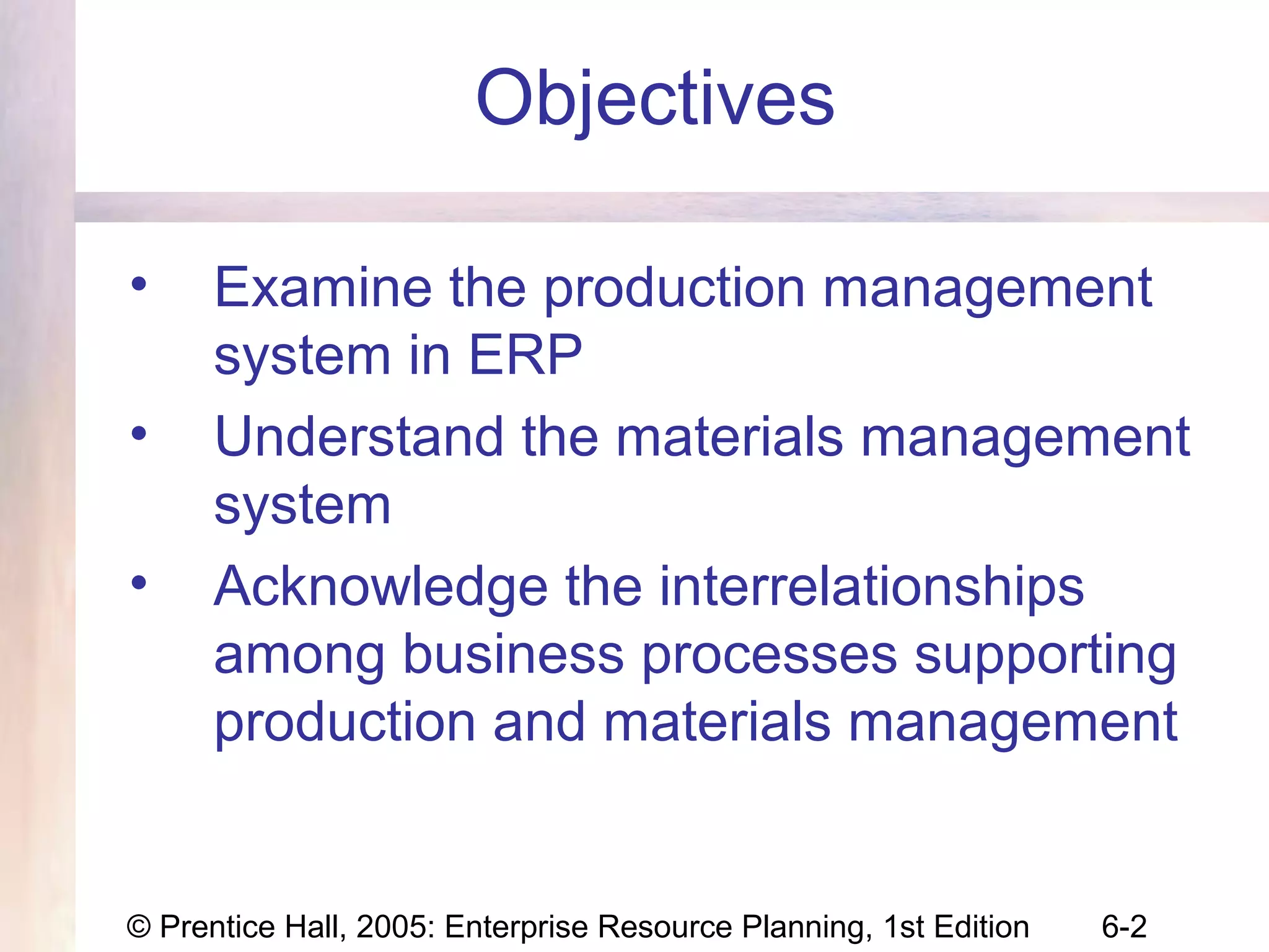Production module in erp | PPT