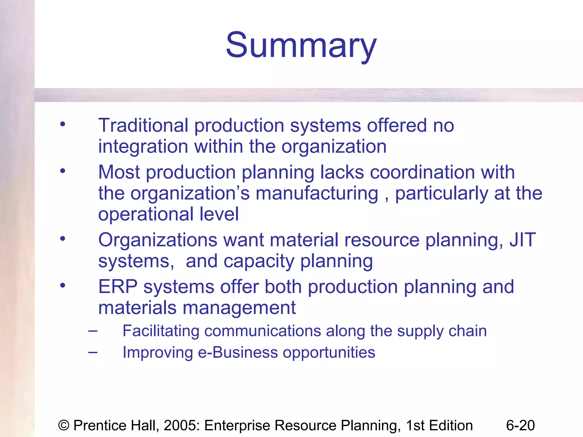 Production module in erp | PPT
